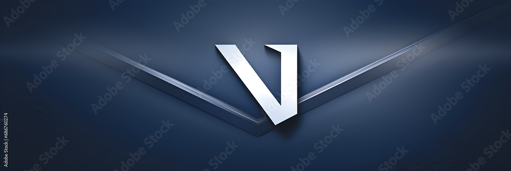 Dynamic Visual Representation of a Navy Blue DV Symbol on a Grey and ...