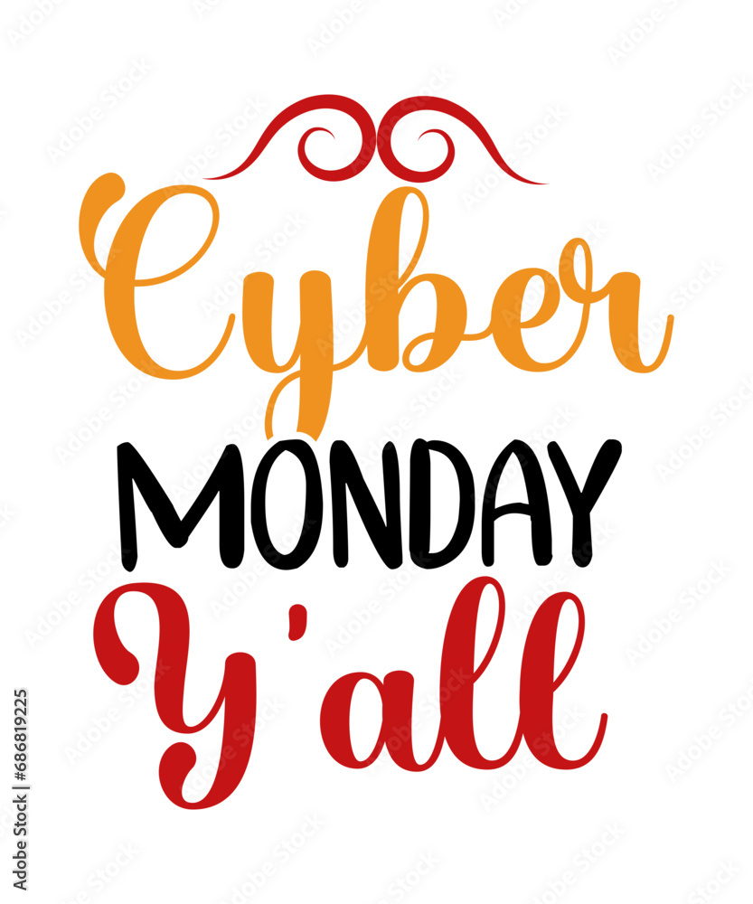 Cyber Monday Svg, Black Friday Svg, Cyber Monday Layered Svg, Shopping ...