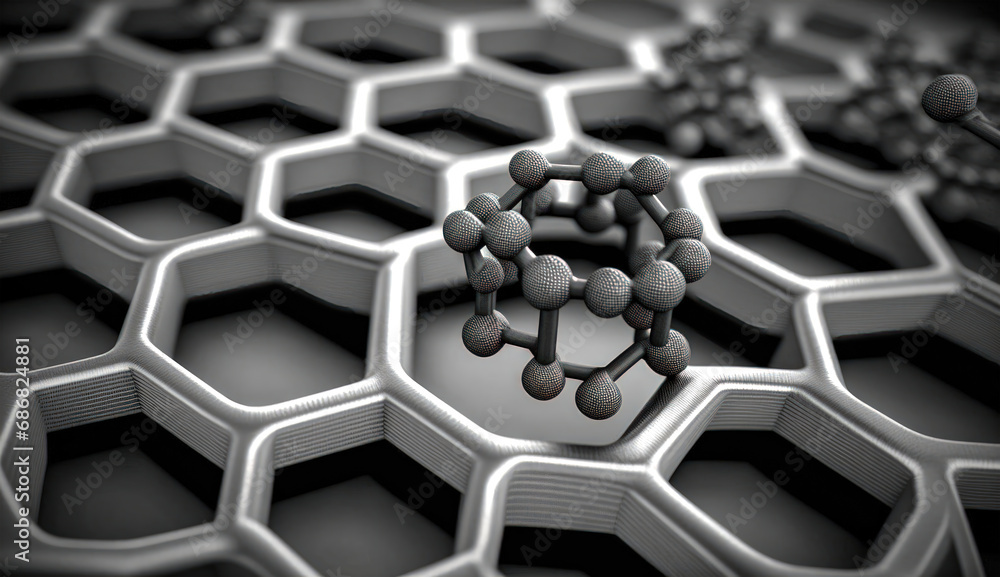 Nanomaterial Beauty and Design Inspiration: A Black and White Image of ...