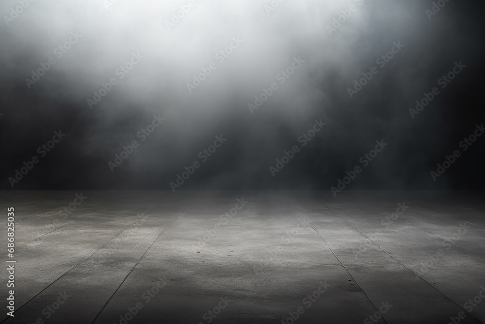 Dark Concrete Floor Texture with Mist or White Fog Created with ...