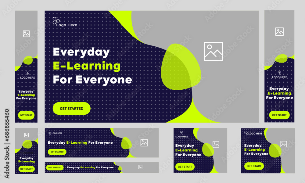 Vector customizable web set banner design for social media post ...