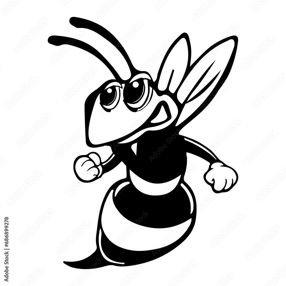 Hornet Bee Mascot Svg png, Hornet Mascot Svg File,Hornet Cut Files ...