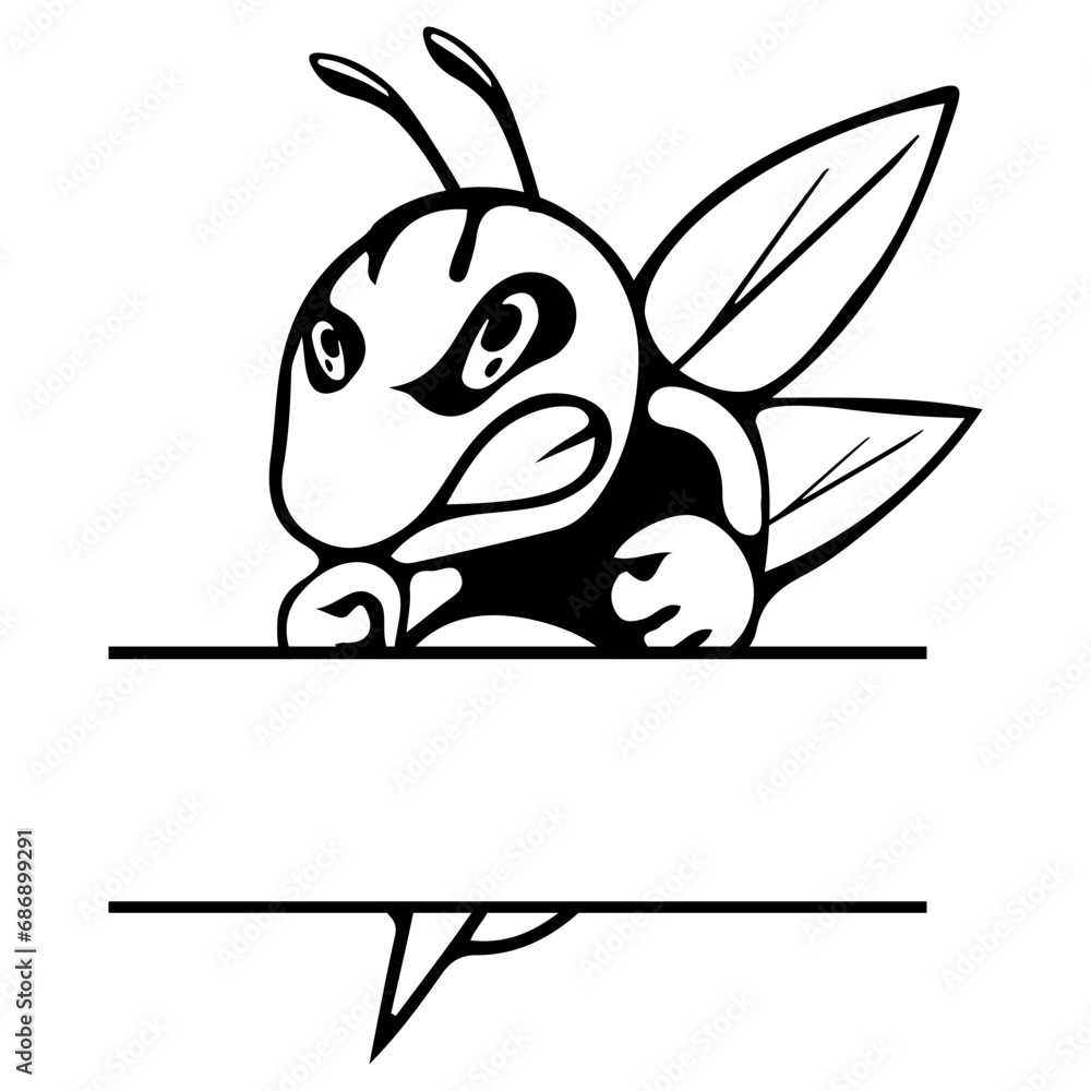 Hornet Bee Mascot Svg png, Hornet Mascot Svg File,Hornet Cut Files ...