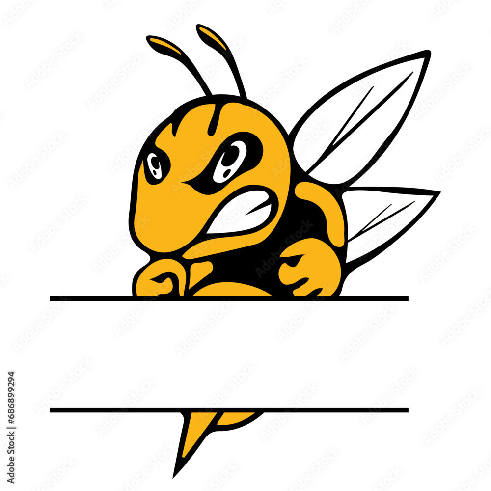 Hornet Bee Mascot Svg png, Hornet Mascot Svg File,Hornet Cut Files ...