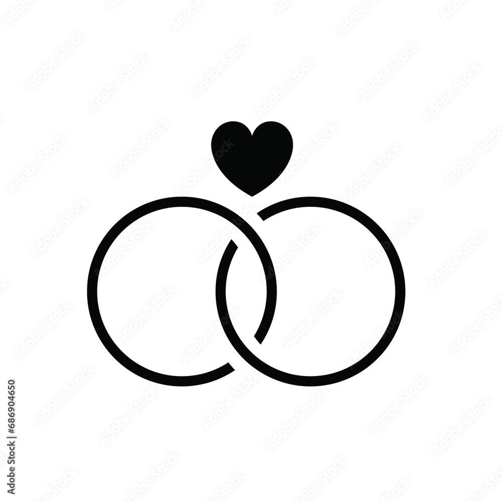 Marriage Rings Svg png , Ring Svg, Wedding Svg, Clipart, Silhouette ...