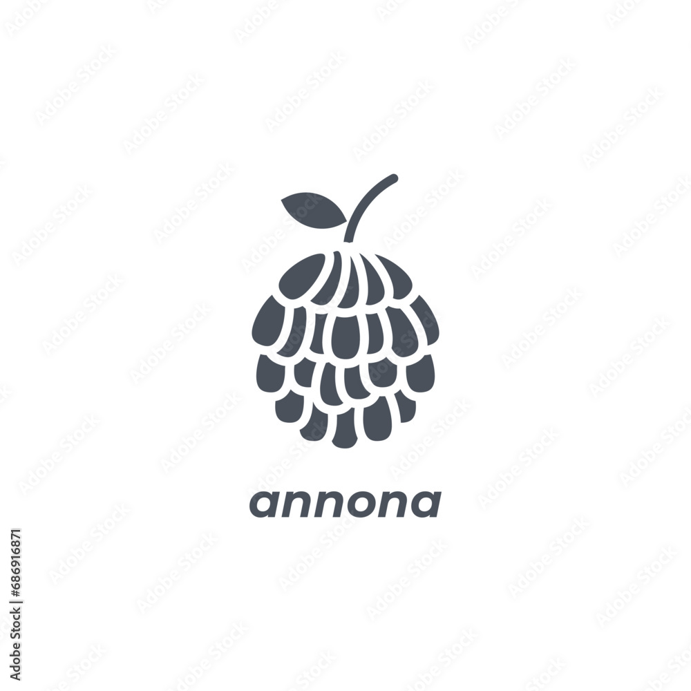 Vector sign of the annona symbol isolated on a white background. icon ...