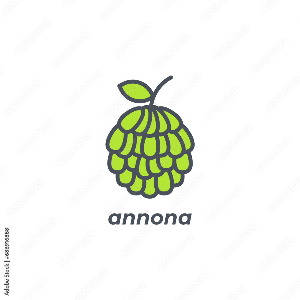 Vector sign of the annona symbol isolated on a white background. icon ...