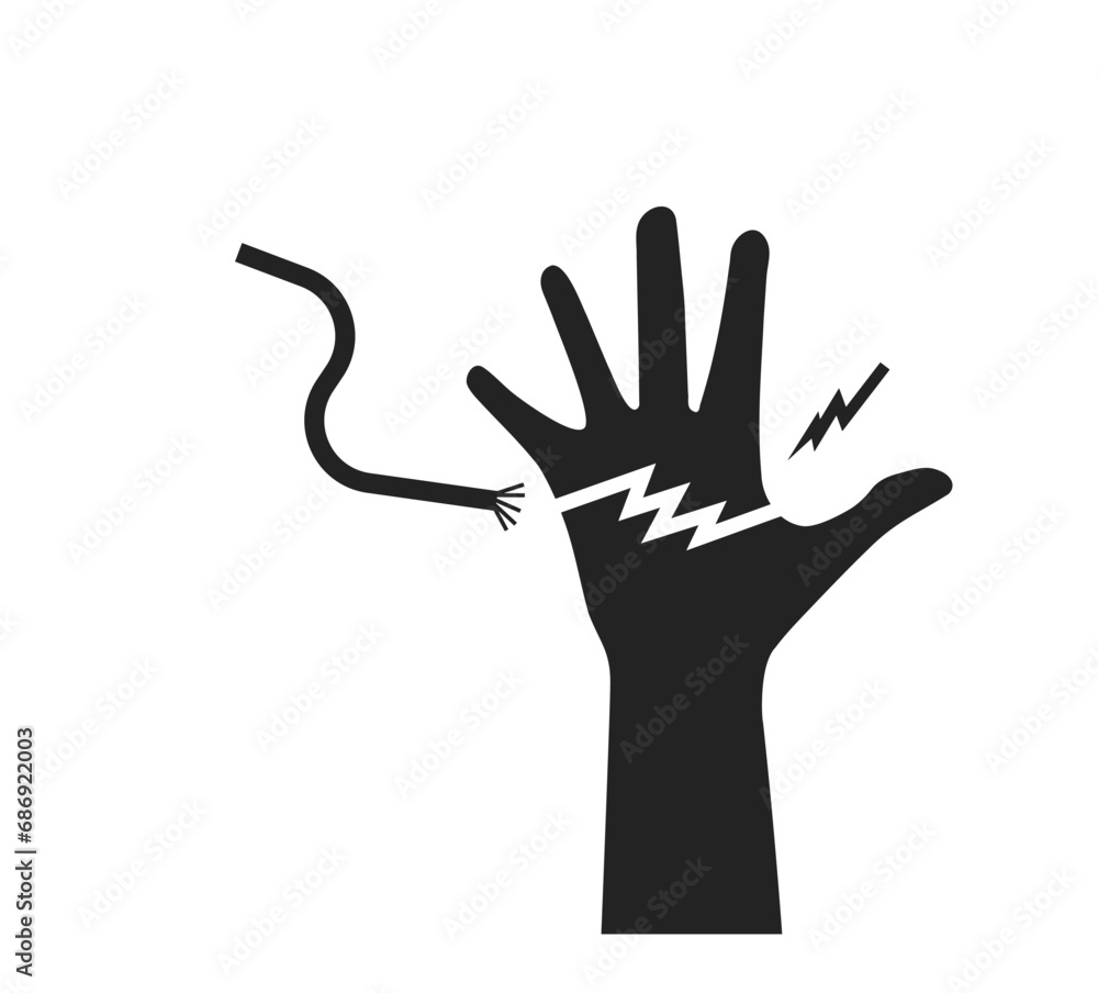 Isolated vector isolated of danger precaution sign high voltage ...