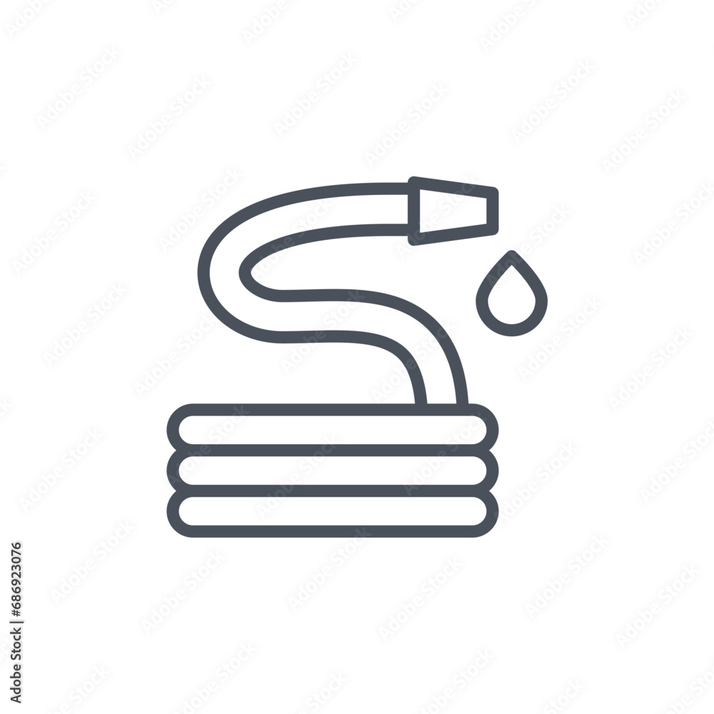 Vector sign of the garden hose symbol isolated on a white background ...