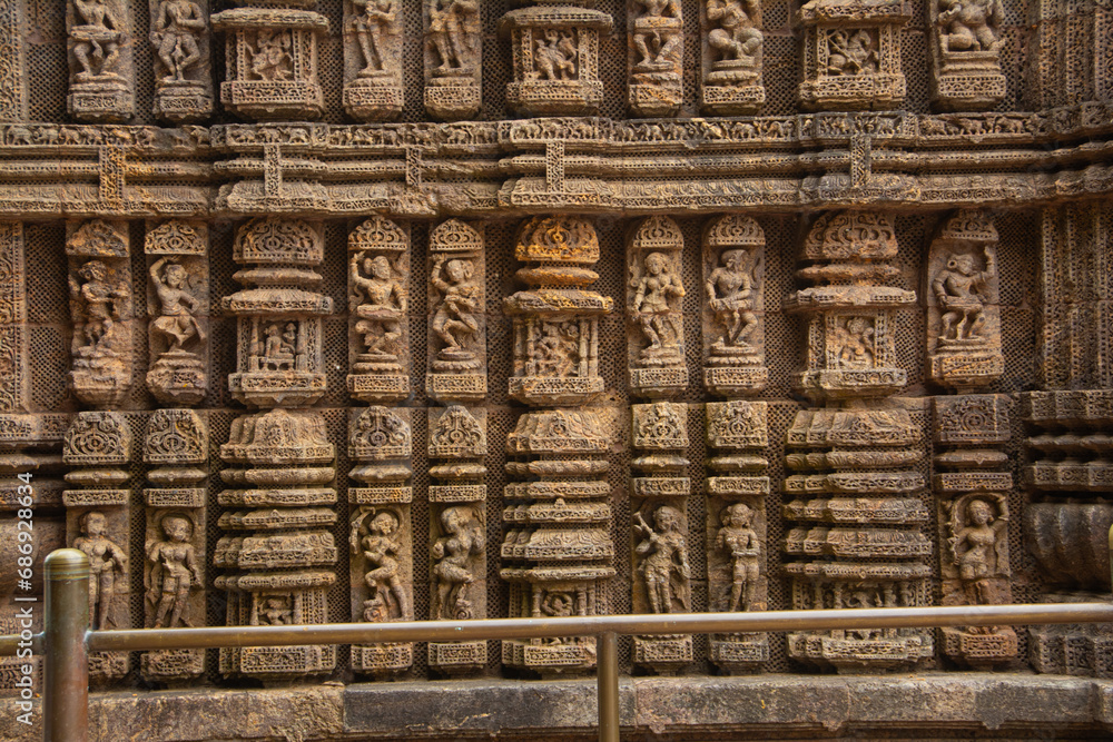 konark sun temple puri sculptures Stock Photo | Adobe Stock