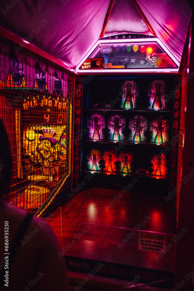 "Down the Clown" redemption arcade game, part of ICE's "Skill Wall ...