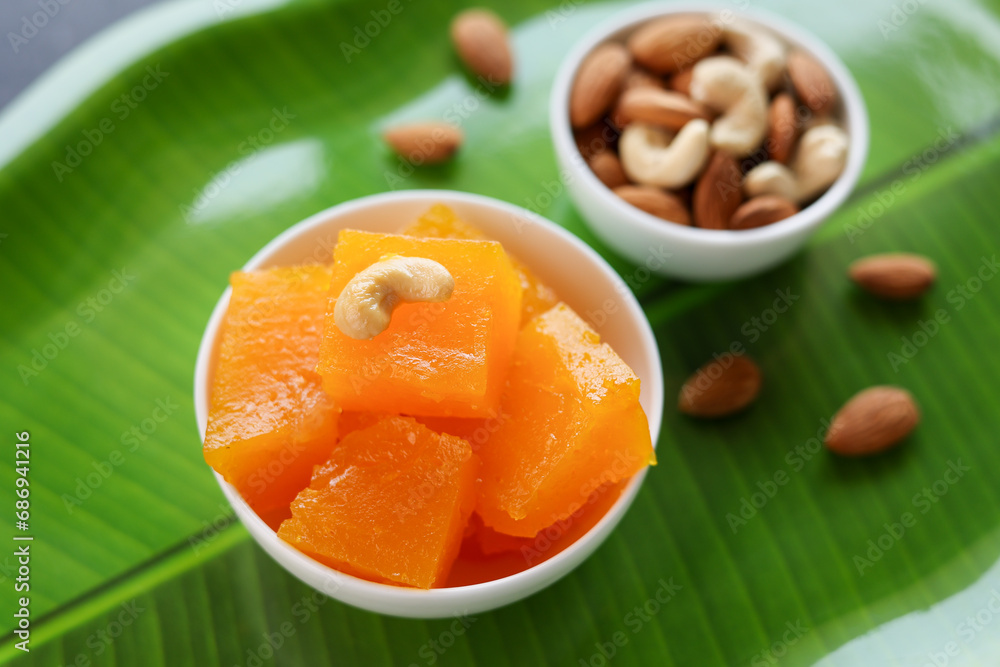 Karachi halwa also known as bombay halva. Kerala Kozhikodan Black halwa ...