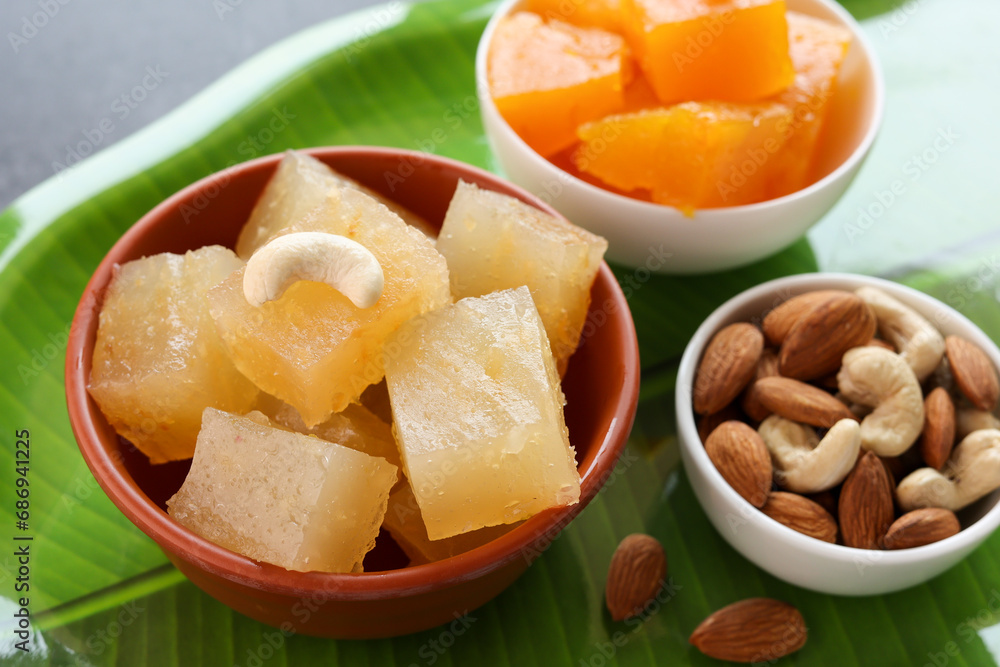 Karachi halwa also known as bombay halva. Kerala Kozhikodan Black halwa ...