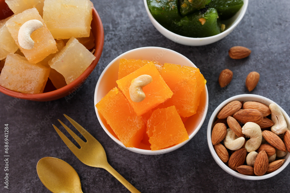 Karachi halwa also known as bombay halva. Kerala Kozhikodan Black halwa ...