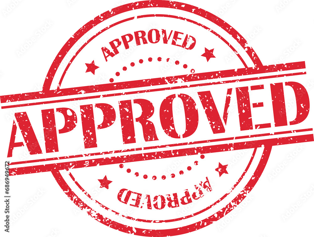 Digital png illustration of red stamp with approved text on transparent ...