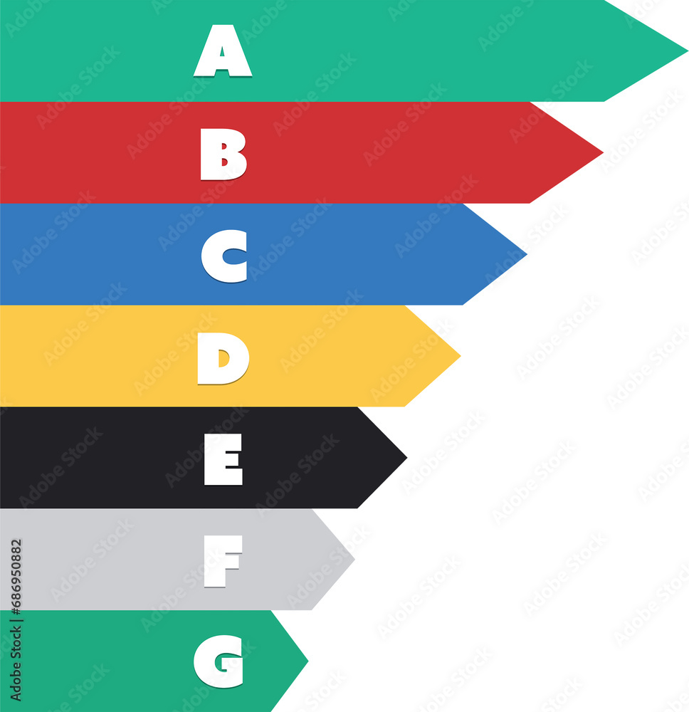 Digital png illustration of colourful chart with letters on transparent ...