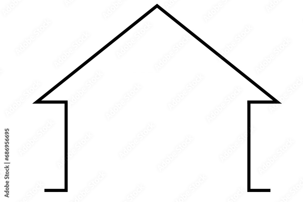 Digital png illustration of house symbol on transparent background ...