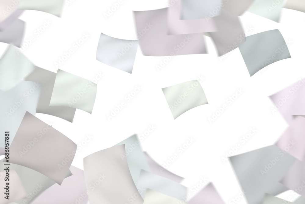 Digital png illustration of floating sheets of paper on transparent ...