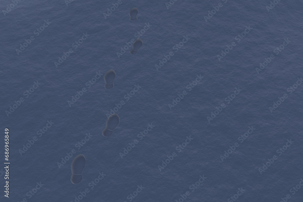 Digital png illustration of footprints in snow on transparent ...