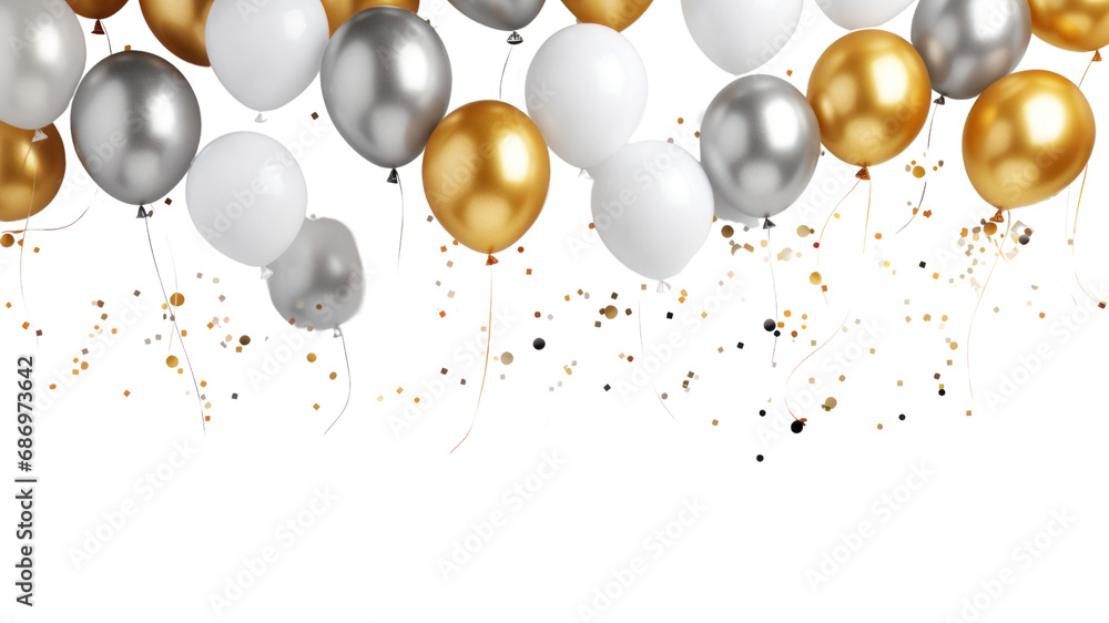 balloons floated. Celebration on transparent background. Isolated ...