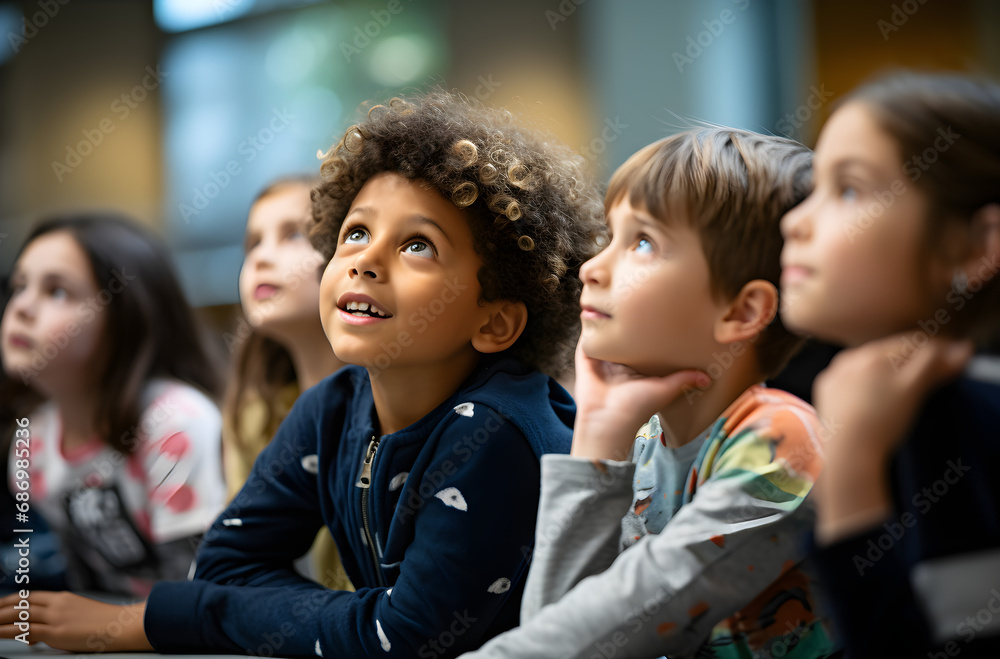 Engaged Classroom Learning: Kids Concentrated and Focused on the Lesson ...