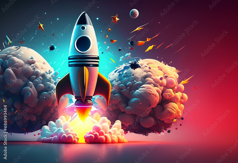Super realistic space travel and super colorful Illustrations that go ...
