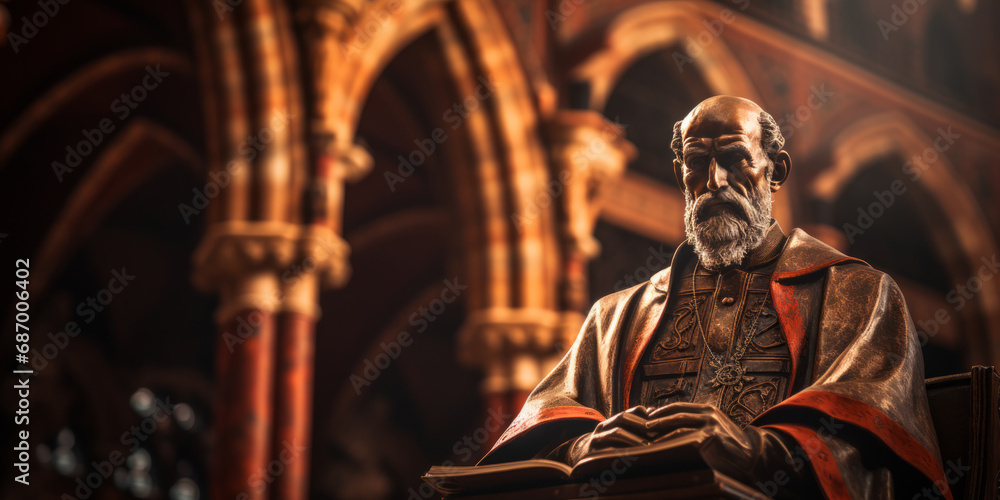 Bust/Statue of Augustine of Hippo, Saint Augustine, was a theologian ...