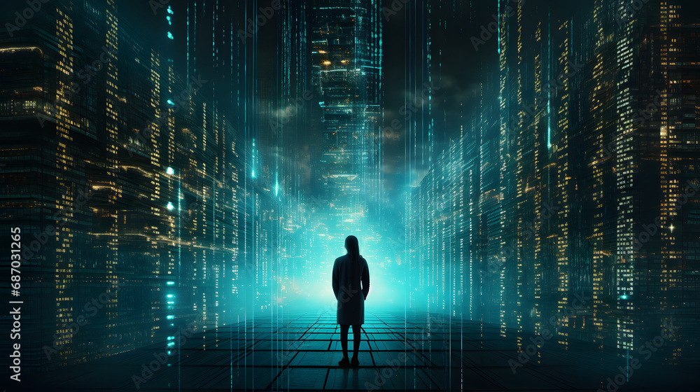 Digital Transformation Concept Binary Code Programming Generative Ai 4622