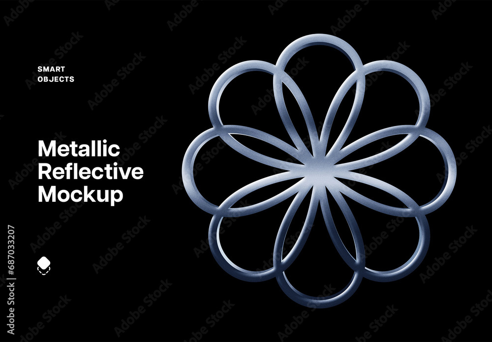 Metallic Reflective Logo Mockup Stock Template | Adobe Stock