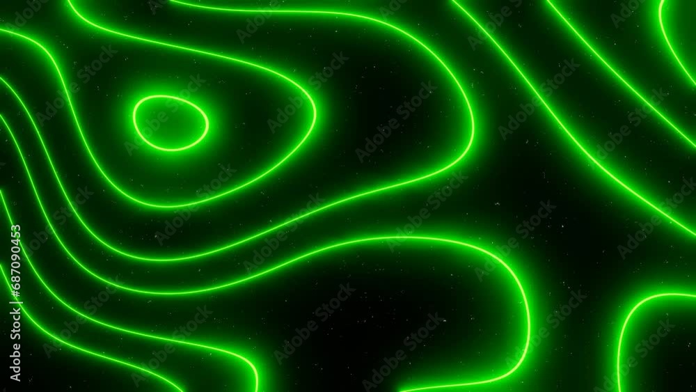 Vidéo Stock 3d animated groovy y2k green neon shine abstract glowing ...