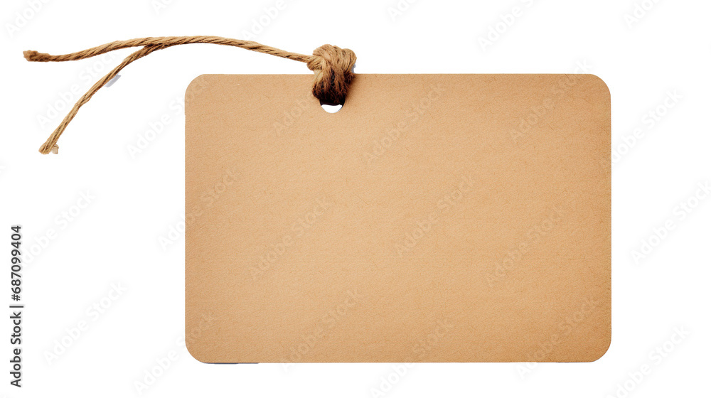 Blank price tag isolated on transparent background, PNG image with ...