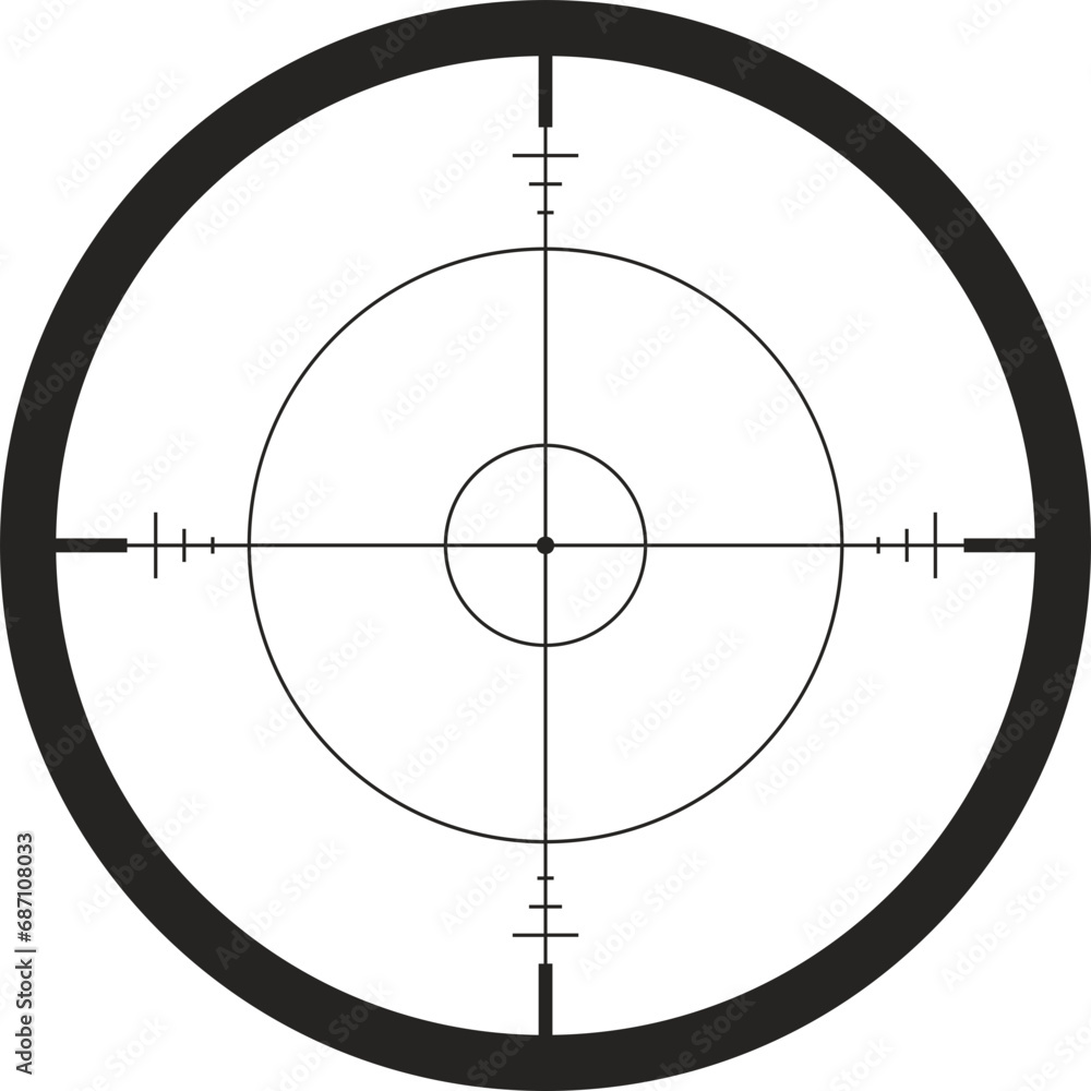 Crosshairs target for sniper shot. Stock Vector | Adobe Stock