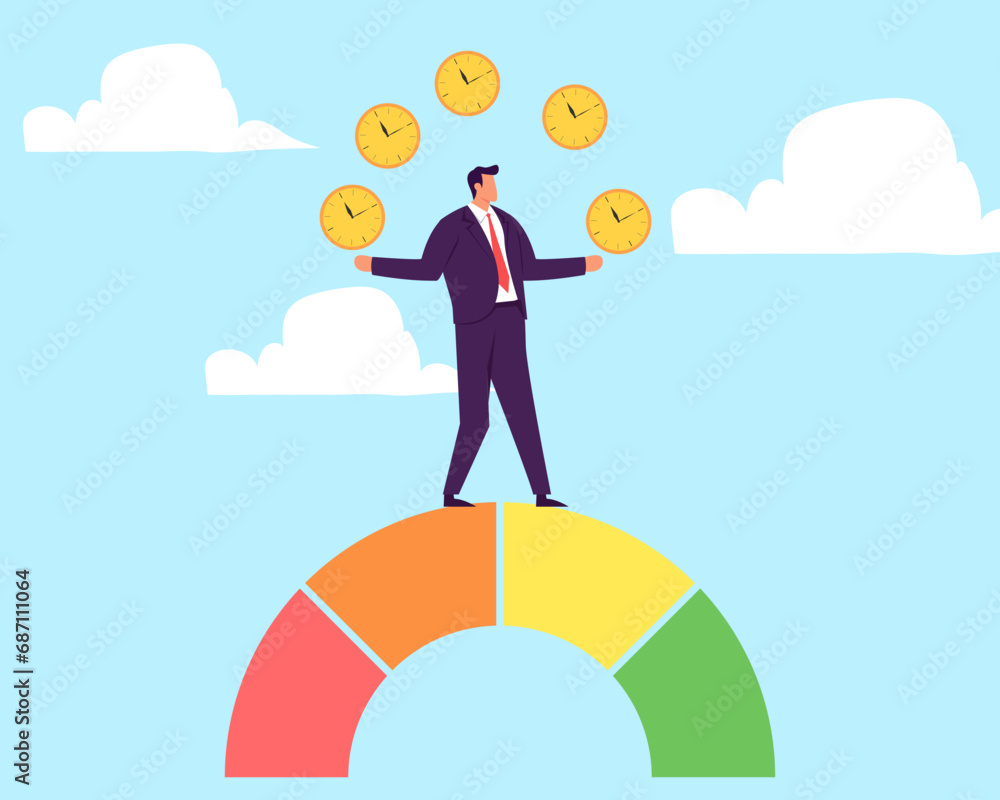 Productivity or work efficiency, employee performance or skill for work ...