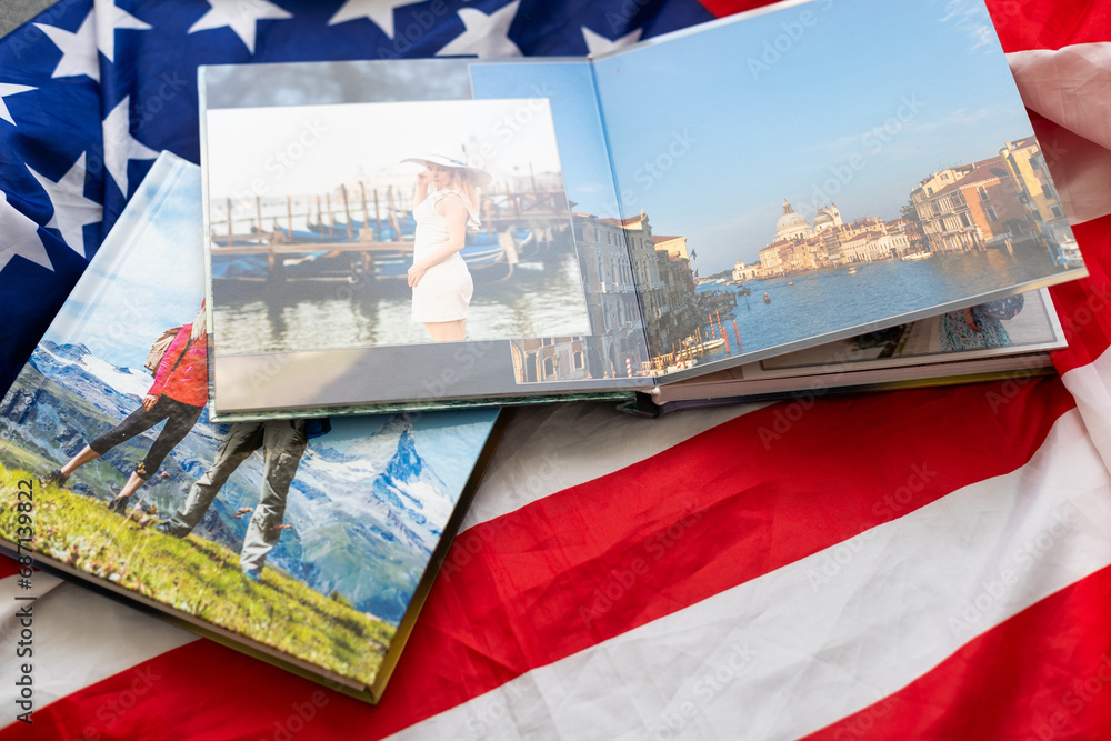 the pages of the photobook from photo shoots of a a beautiful happy ...