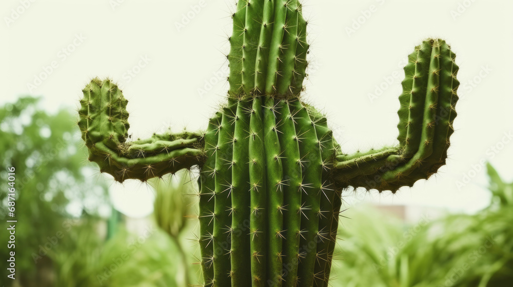 Cactus in the form of a human body. Anthropomorphic cactus with arms ...