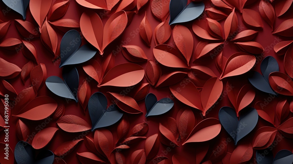 Red Patterned Paper Diy Homemade Hearts, Background Image, Desktop ...