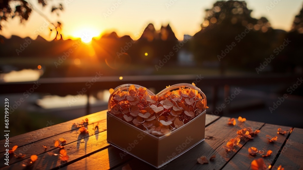 Heart Open Gift Box Lots Little, Background Image, Desktop Wallpaper ...