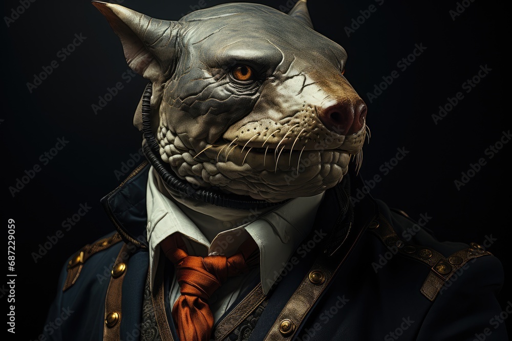 A menacing figure, shrouded in a mask and tailored suit, emerges from ...