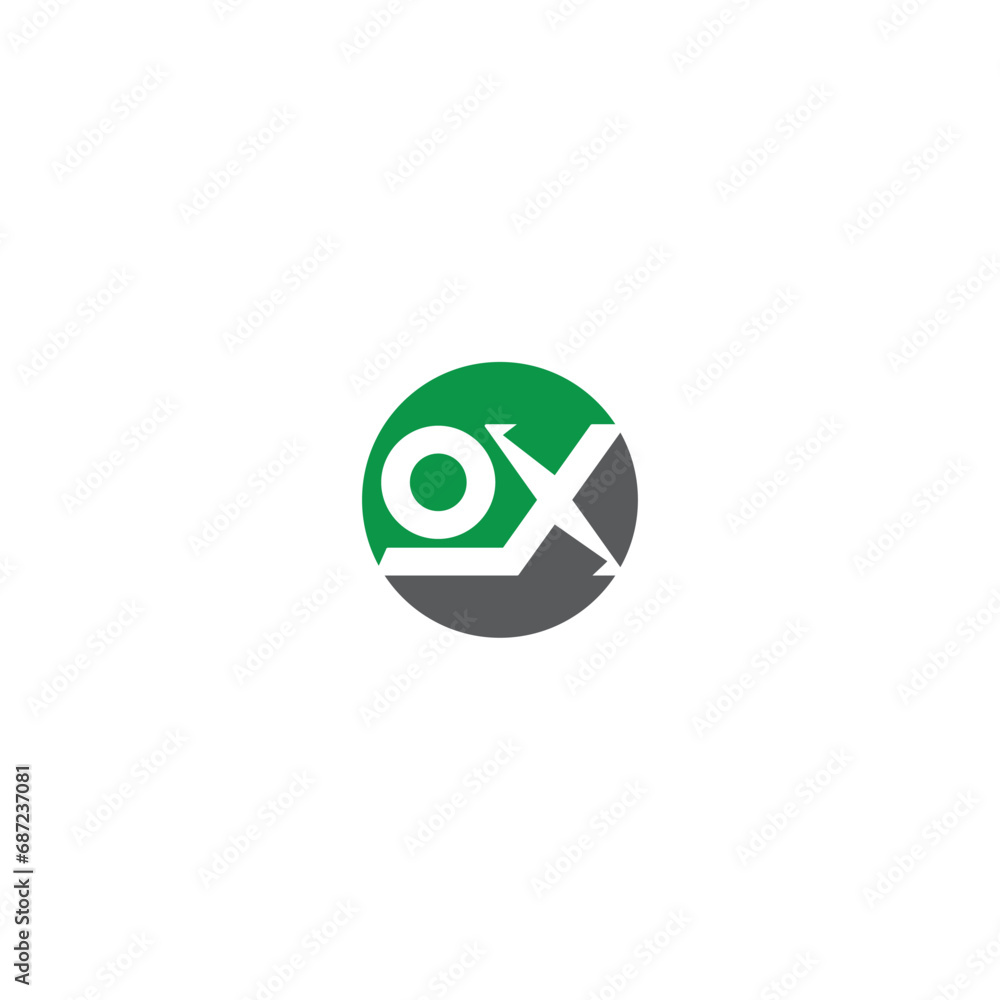 OX Letter Symbolic Vector Logo Design for a Modern Company Stock Vector ...