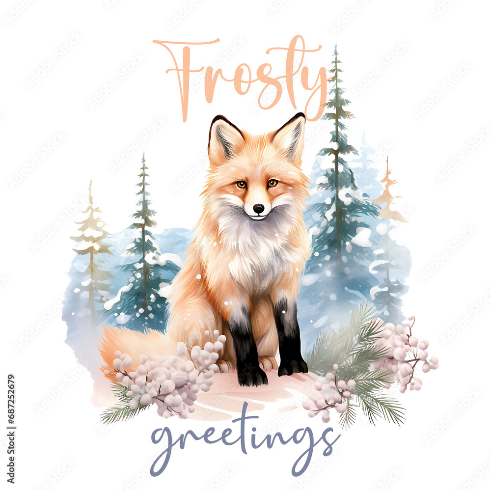 Winter Sublimation Transparent PNG - Cute Red Fox Winter Clipart ...