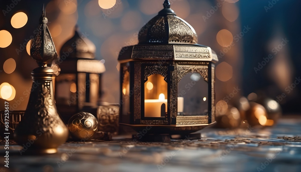 Islamic concept - The Holy Al Quran with written Arabic calligraphy ...