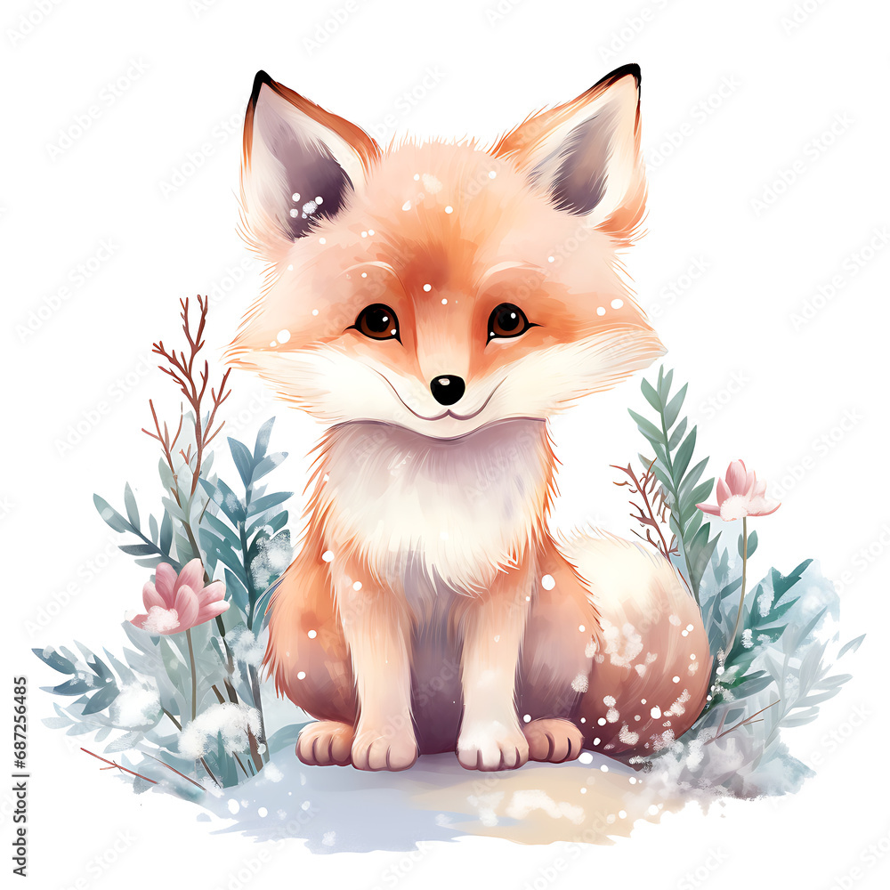 Winter Sublimation Transparent PNG - Cute Red Fox Winter Clipart ...