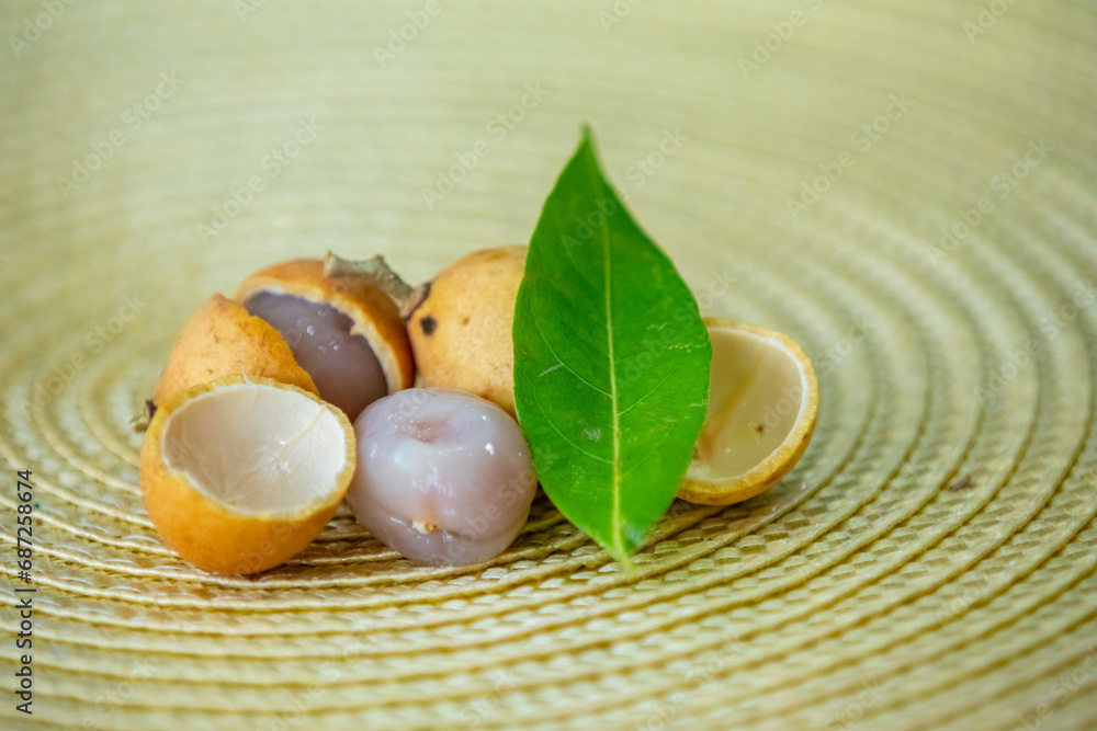 Ripe Pitomba fruits (talisia esculenta), an exotic fruit from the ...