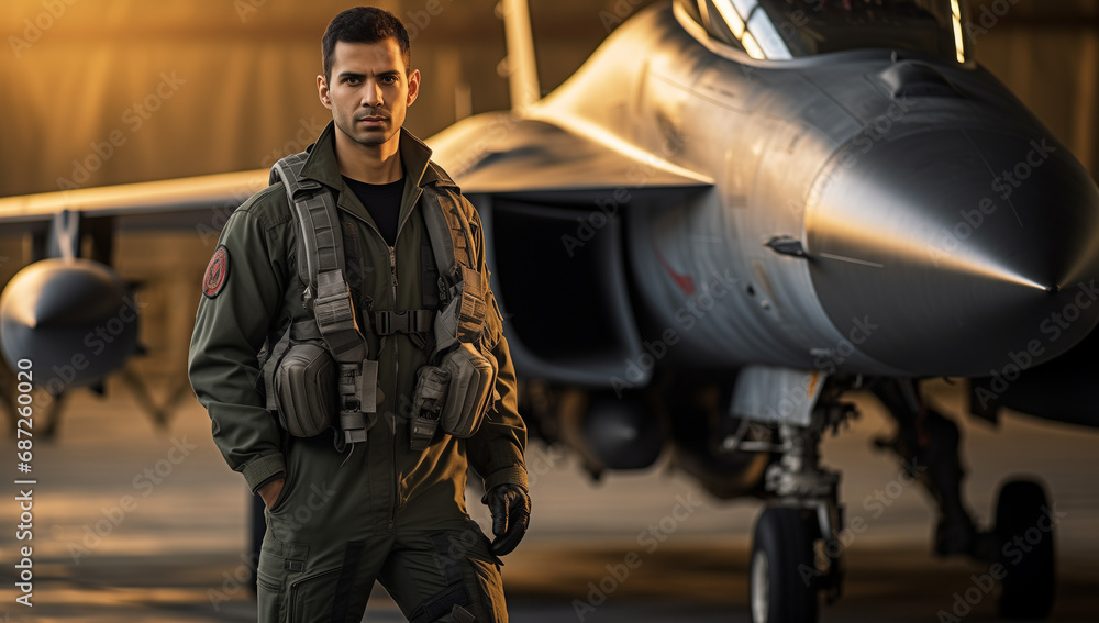 Sky Guardians: Proud Air Force Military Officer Poses Against the ...