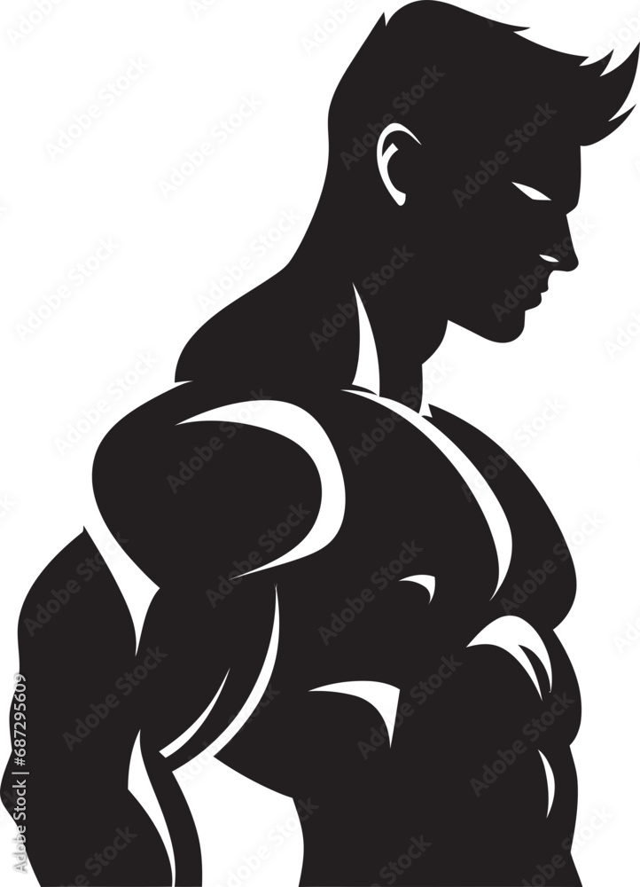 Vetor de Shadows of Strength The Bodybuilders SilhouetteFrom Shadow to ...