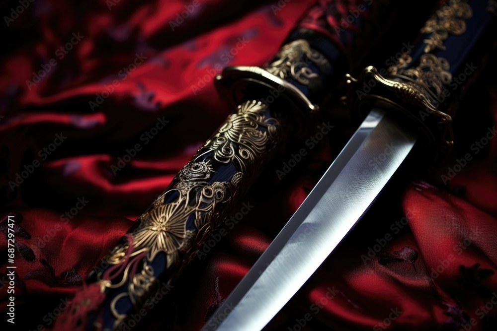 A detailed close-up showcasing the mastery in the craftsmanship of two ...