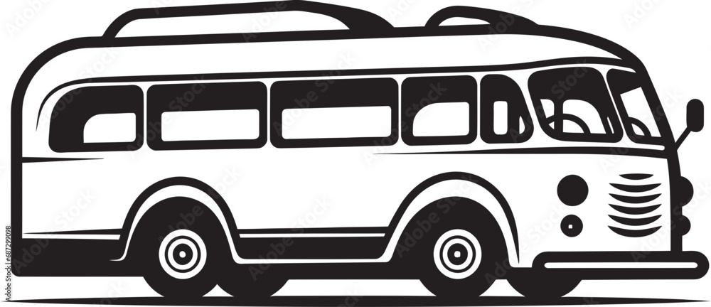 City Bus in Urban Setting Vector Artwork School Bus Vector Graphic for ...