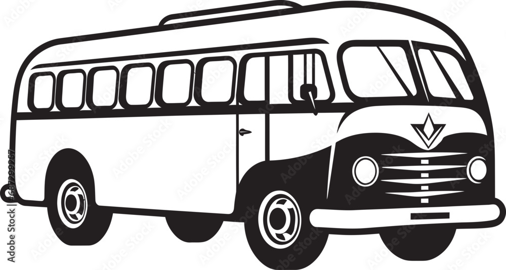 Bus Stop Shelter Vector for Transit Advertising Vintage Bus Vector in ...