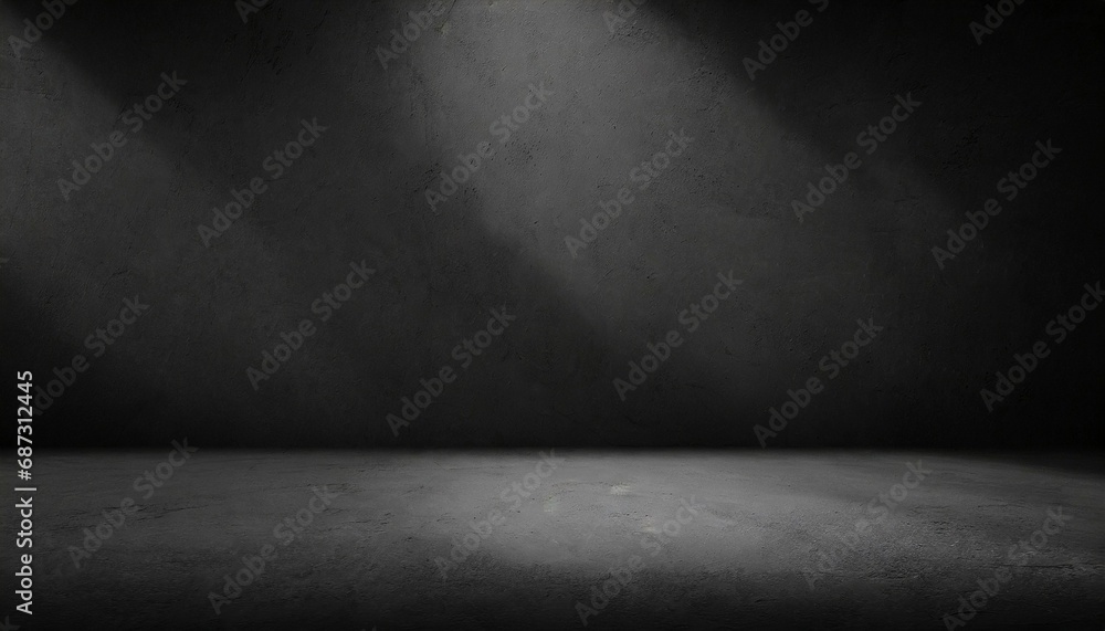 empty dark abstract concrete room background with copy space for mock ...