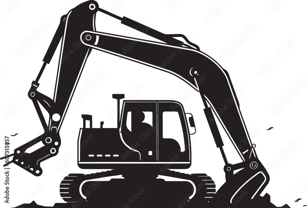 Vecteur Stock Navigating Confined Spaces Excavators in Indoor ... Vecteur Stock Navigating Confined Spaces Excavators in Indoor ...